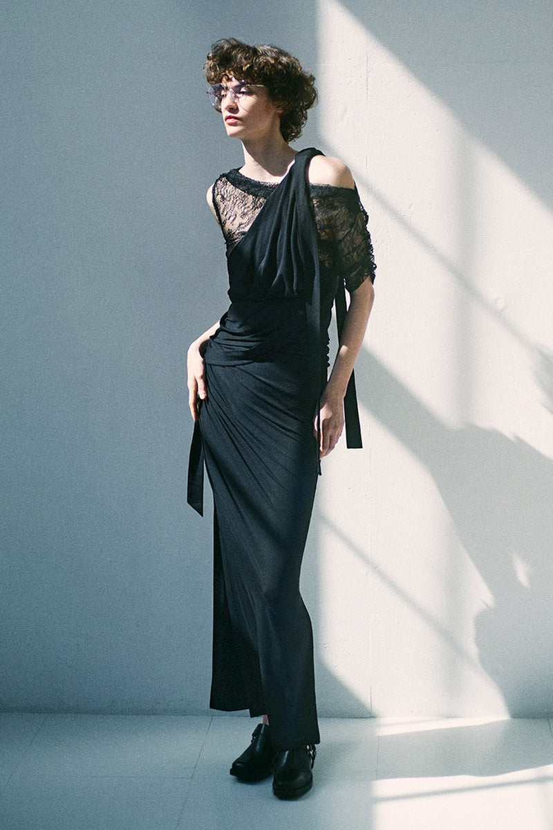 Cut Drape One-Piece Black – WRINN OFFICIAL